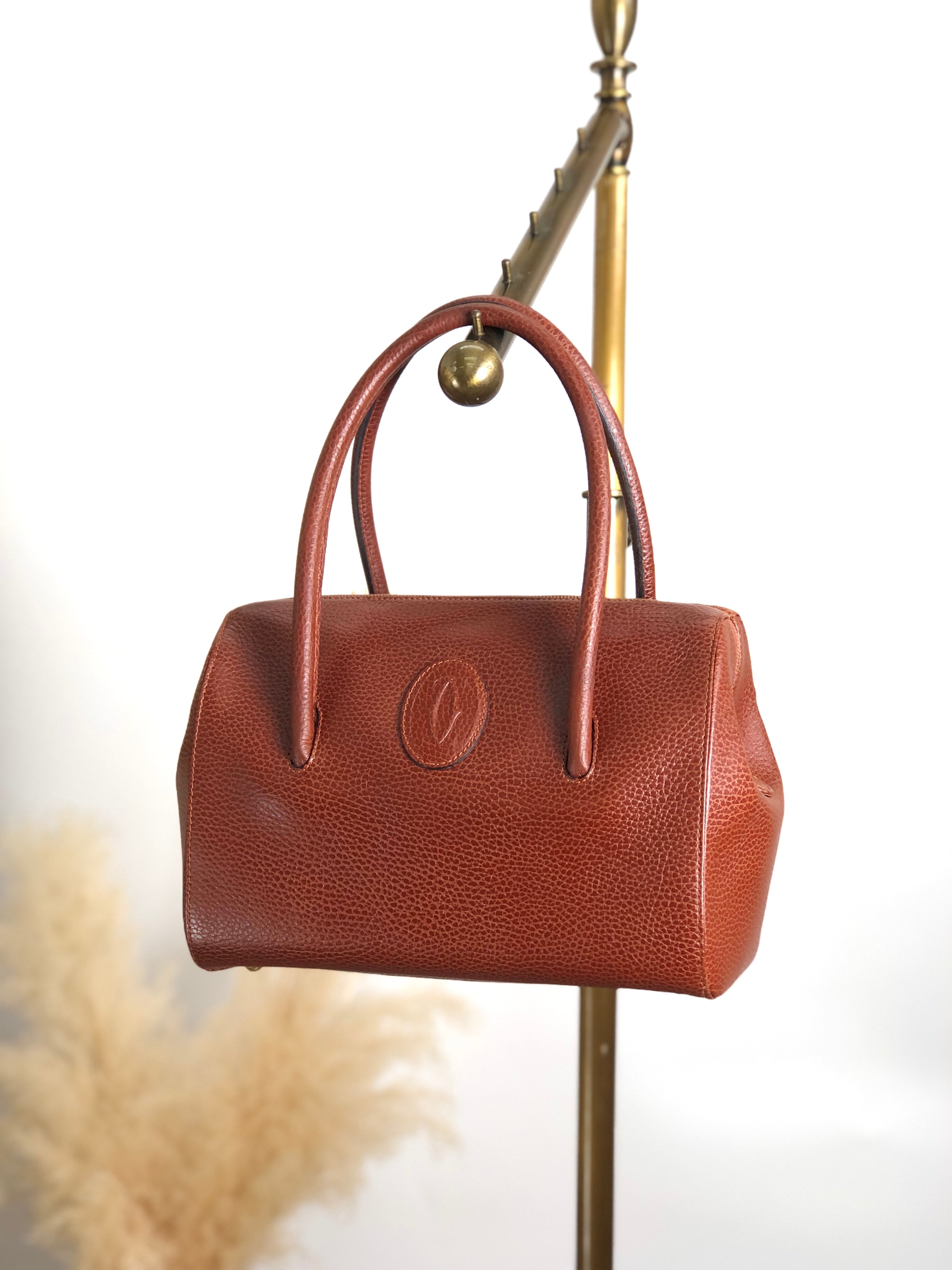 Cartier Handbag Boston bag Brown Vintage ksgkga – VintageShop solo